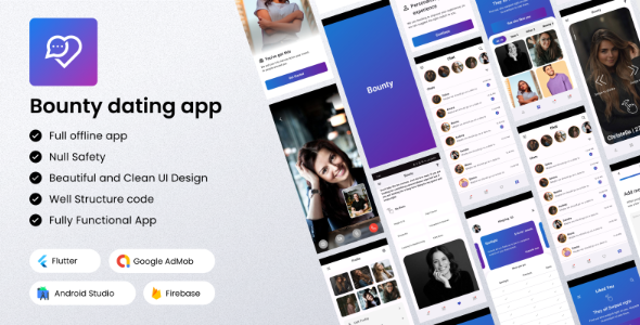 Bounty - Dating app UI Template | Flutter Dating app | codecanyon